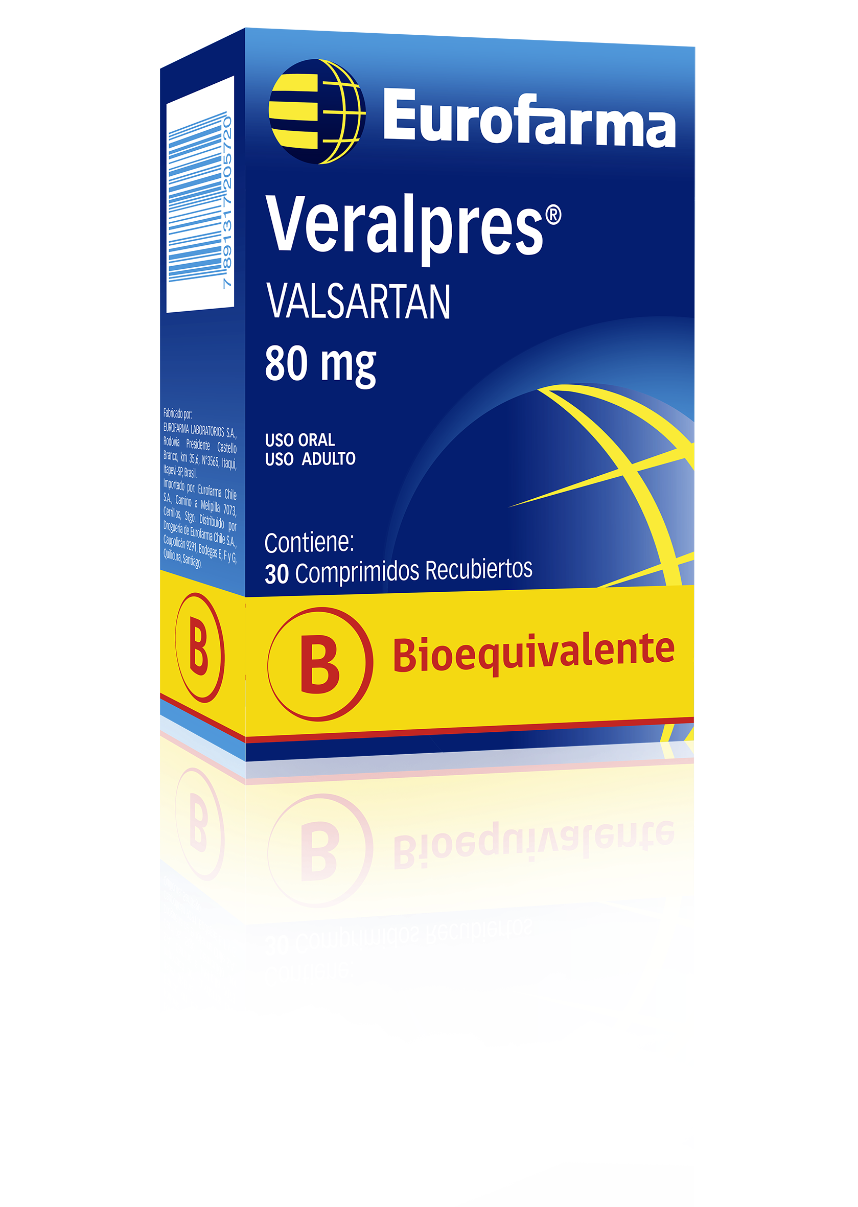 Veralpres 80 mg. (Valsartán) en comprimidos bioequivalente - Eurofarma